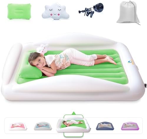 EnerPlex Kids Inflatable Toddler Travel Bed, Portable Air Mattress for ...