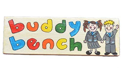 School Buddy Bench Sign, Personalised Friendship Plaque, Anti-Bullying ...