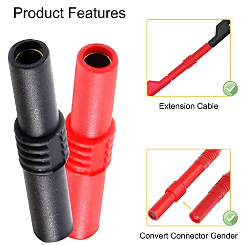 Xiatiaosann 4mm Banana Plug Coupler Female to Female Insulated Banana ...