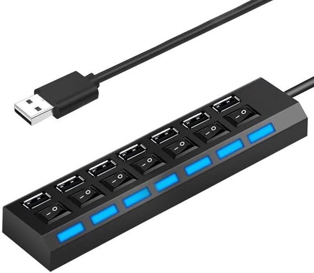 Amazon.com: USB HUB USB Switch Hub 3.0 Adapter High Speed Multi 7 Ports ...