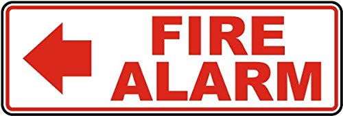 Emergency Sign | Fire Alarm (Left Arrow) Sign | Foam Board Fixed on ...