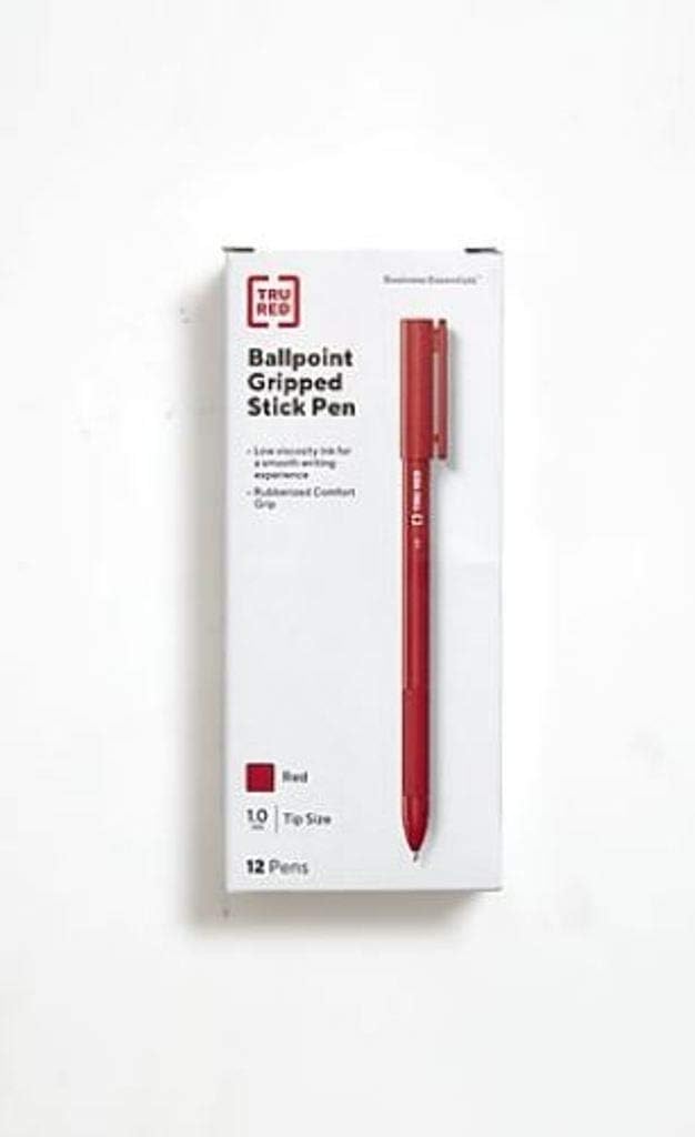 Amazon.com : STAPLES TRU RED Ballpoint Pen Medium Point 1.0mm Blue 60 ...