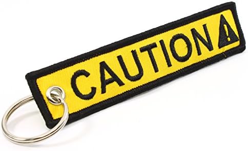 Amazon.com: Rotary13B1 CAUTION Key Chain SAFETY Tag Yellow Black SIZE ...