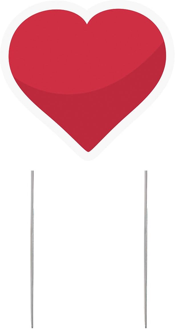 Amazon.com : Anderson's Red Heart Yard Sign, 20 Inches, Yard Card ...