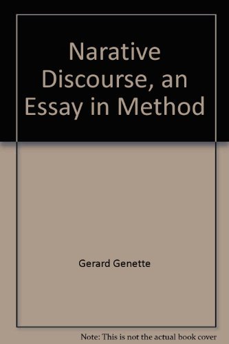 Narative Discourse, an Essay in Method: Gérard Genette: 9780801492594 ...