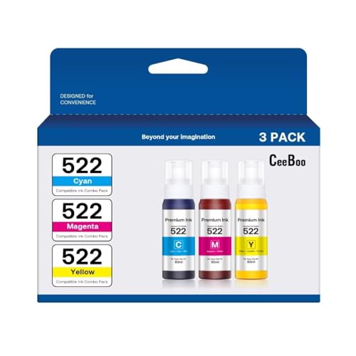 CEEBOO 522 Refill Ink Bottle Replacement for Epson 522 Ink Refill ...