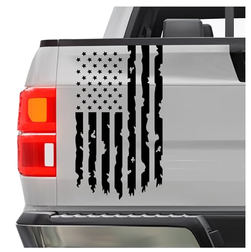 Amazon.com: Distressed American USA US Flag Truck Tailgate Vinyl Decal ...
