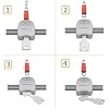 4 Pcs Universal Shopping Cart Keychain - Removable Key Stainless Steel ...