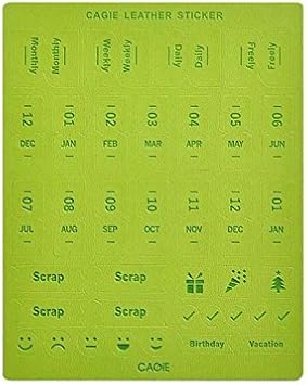 Amazon.com : Chris-Wang 2 Sheets Self Adhesive Mini DIY Leather Monthly ...