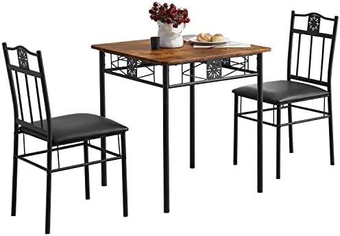 Amazon.com - Lamerge Small Kitchen Table Set for 2, Industrial Dining ...