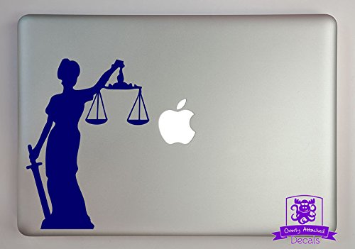 Amazon.com: Overly Attached Decals Lady Justice Vinyl Decal Sized to ...