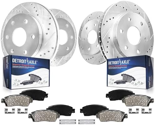 Amazon.com: Detroit Axle - 12.6" (320mm) Front & Rear Drilled & Slotted ...