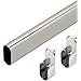 Amazon.com: Hafele Oval Closet Rod with End Supports - 24" Chrome ...