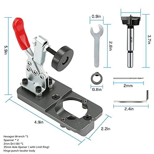 Snapklik.com : 35mm Concealed Hinge Jig, Accurate Locking Hinge ...