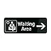 Amazon.com : Waiting Area With Right Arrow Symbol Sign For Business ...