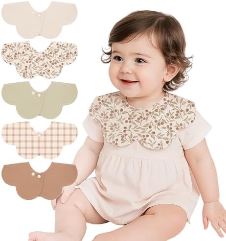 Amazon.com: Niceye Rayon Made from Bamboo Baby Bibs 5-Pack, Silky Soft ...