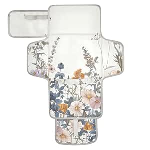 Amazon.com : Portable Changing Pad for Baby - Wildflowers on White ...