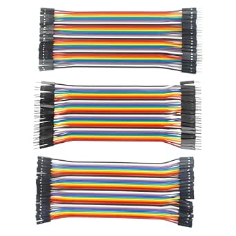 RGBZONE 120pcs 15CM Multicolored Dupont Wire 40-pin Male to Male, 40 ...
