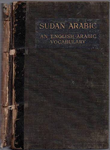 Sudan Arabic English-Arabic Vocabulary: Amazon.co.uk: Hillelson, S: Books