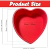 Amazon.com: Heart Shaped Cake Pans, 3pcs 8 Inch Silicone Cake Pan for ...