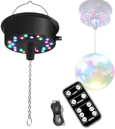 Amazon.com: Mirrors Ball Motor with Remote, 5-10 RPM Adjustable Spinner ...