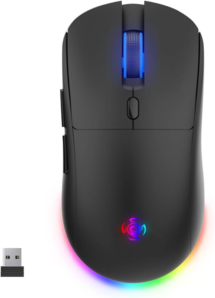 Amazon.com: LORERAN Bluetooth Wireless Mouse, 3 Modes Bluetooth 5.0 & 3 ...