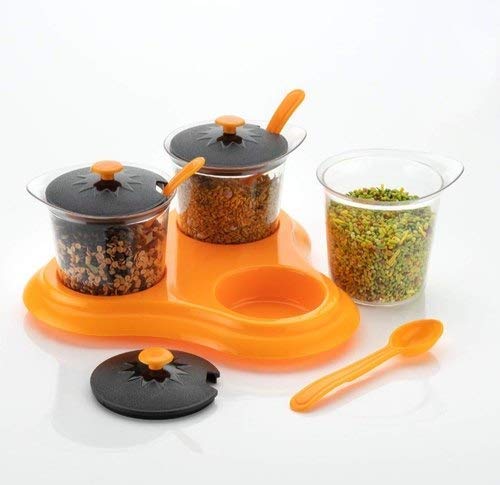 SKYUNION 3 in 1 Multipurpose Dining Achar Jars & Stand,Container Pickle ...