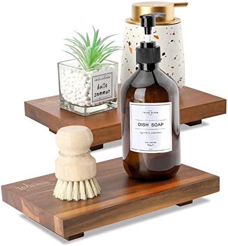 Amazon.com: WLWNWFT 2-Pack Wood Pedestal Soap Stand - Rustic Decor for ...