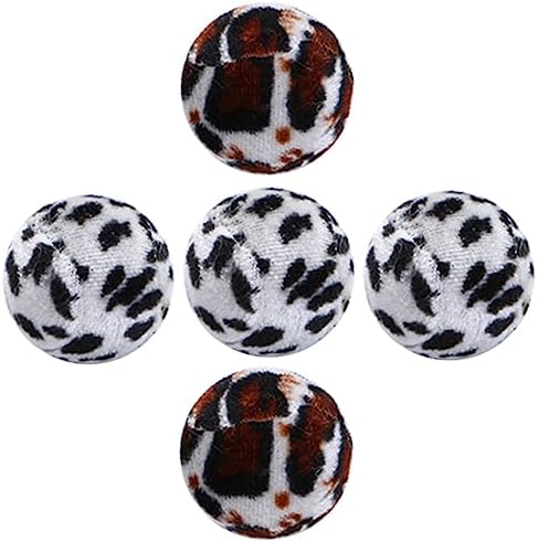 Amazon.com : RUNROTOO 5pcs Pet Toys Leopard Ball Cat Toys Leopard Balls ...