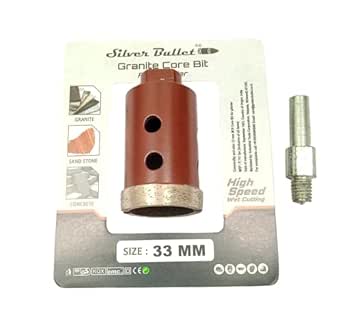 Golden bullet (silver series) core bit with adapter|for angle grinder ...