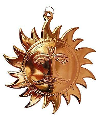 Buy Stotram Metal Vastu Sun Mask Wall Hanging Decorative Showpiece Sun ...