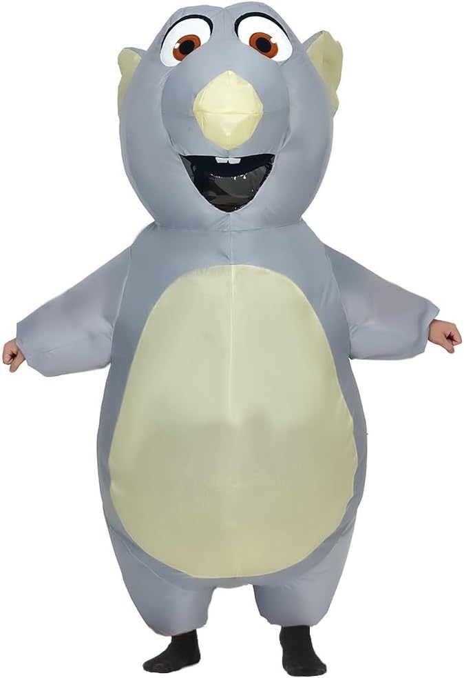 Amazon.com: Rysotowy Inflatable Mouse Costume for Adult Blow up Mouse Costume Funny Halloween ...
