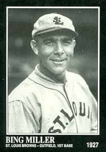 Amazon.com: Bing Miller Baseball Card (St. Louis Browns) 1991 Sporting ...