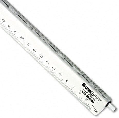 Amazon.com : Chartpak : Adjustable Triangular Scale Aluminum Engineers ...