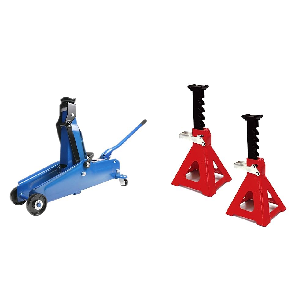 エマーソン(Emerson) 車用 ジャッキスタンド 3t 2個セット EM-104 高さ6段階調整 最低位260mm 最高位405mm ラバー - メンテナンス用品