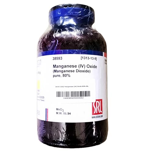 SRL Manganese (IV) Oxide pure, 80%, 500gm, CAS: 1313-13-9, Molecular ...