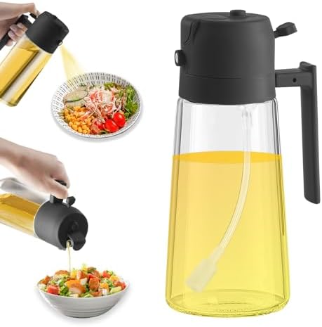 Amazon.com: 2 in 1 Oil Dispenser and Oil Sprayer Premium Olive Oil ...