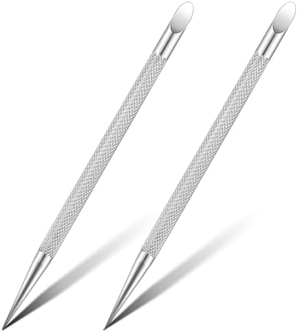Amazon.com : Andibro Cuticle Pusher Tool,2Pcs Stainless Steel Cuticle ...