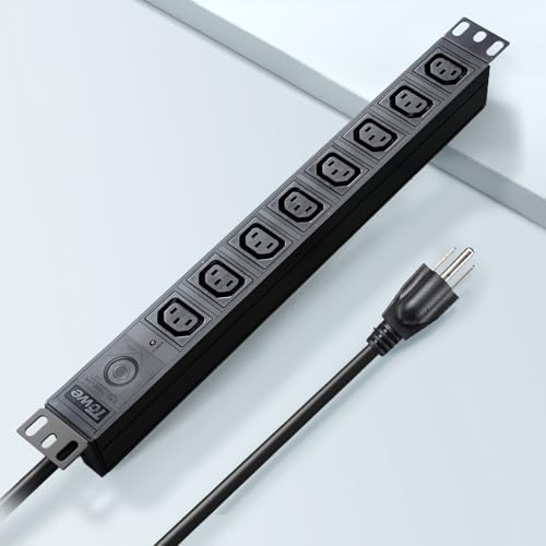 Amazon.com: Power Strip，IEC C13 Metal 8 Outlet Mountable Wall Mount ...