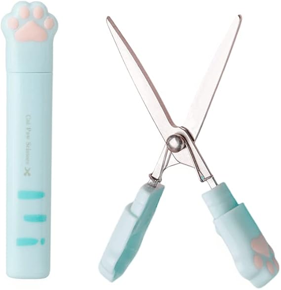 Cat Paw Mini Scissors Blunt Tip Scissors Easy Grip Scissors Portable ...