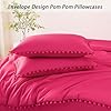 Amazon.com: PERFEMET 5-Piece Hot Pink Comforter Sets Twin Size Pom Pom ...