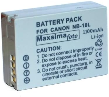 Hisewen 2 Pack NB-10L NB10L Battery 1500mAh and Dual Charger for Canon ...
