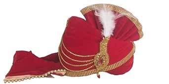 Buy Traditional Red Colour Pagri/Turban/Pagdi for Groom/Dulha/Men With ...