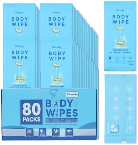 Amazon.com: 80 Pcs Body Wipes Individually Wrapped (9.29" x 8"), Large ...
