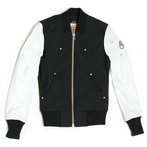 Buy Moose Knuckles Men's Vezina Varsity Jacket, Black/White, X-Large at ...