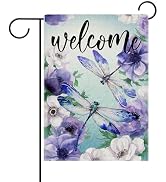 Amazon.com : Dyrenson Welcome Spring Lavender Flower Decorative Garden ...