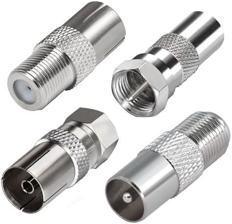 TUOLNK 4pcs F Type to Coax Adapter Kit for Satellite, Antenna, Aerial ...