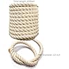 1/2 Inch x 100 Feet Natural Twisted Cotton Rope Strong Thick Soft Rope ...