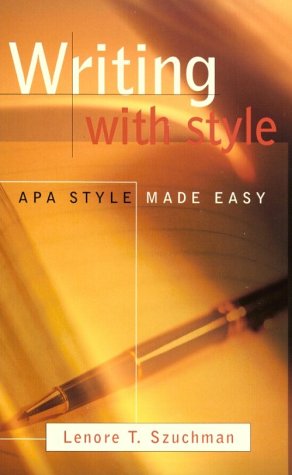 Amazon.com: Writing with Style : APA Style Made Easy (International ...
