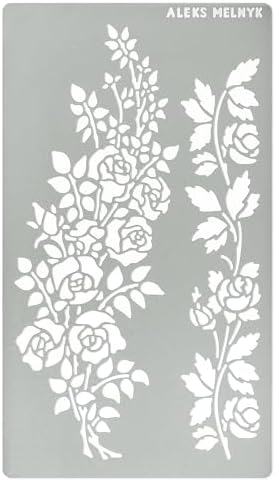 Amazon.com : Aleks Melnyk No.260 Metal Stencil, Swirls, Ornaments ...